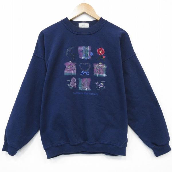 【表記サイズ】　L【実寸サイズ】　着丈（肩から裾）63cm　着幅（脇から脇）61cm　肩幅61cm　肩袖丈（肩から袖先）50cm　脇袖丈（脇から袖先）50cm【素材】　コットン50%、ポリエステル50%【程度】　A【コンディション】　全体良...