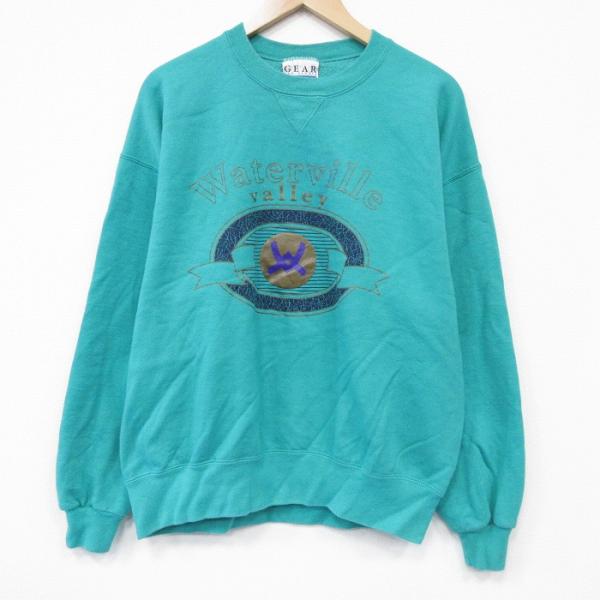 【表記サイズ】　L【実寸サイズ】　着丈（肩から裾）64cm　着幅（脇から脇）60cm　肩幅59cm　肩袖丈（肩から袖先）54cm　脇袖丈（脇から袖先）51cm【素材】　コットン80%、ポリエステル20%【程度】　A【コンディション】　汚れ【...