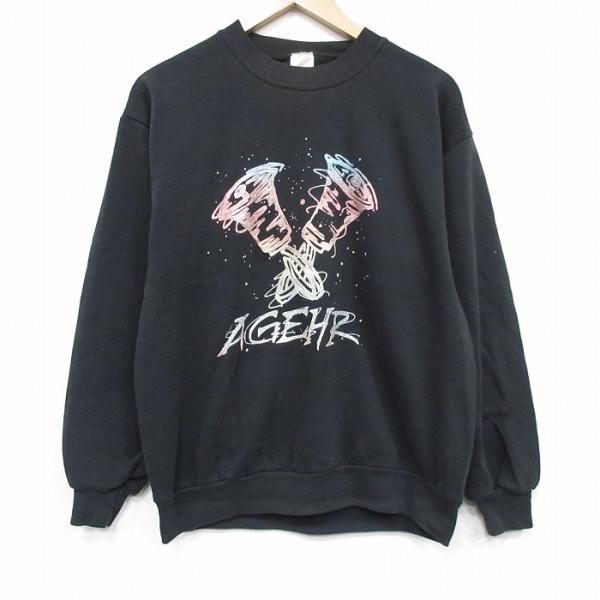 【表記サイズ】　L【実寸サイズ】　着丈（肩から裾）64cm　着幅（脇から脇）55cm　肩幅51cm　肩袖丈（肩から袖先）52cm　脇袖丈（脇から袖先）48cm【素材】　コットン50%、ポリエステル50%【程度】　A【コンディション】　汚れ【...