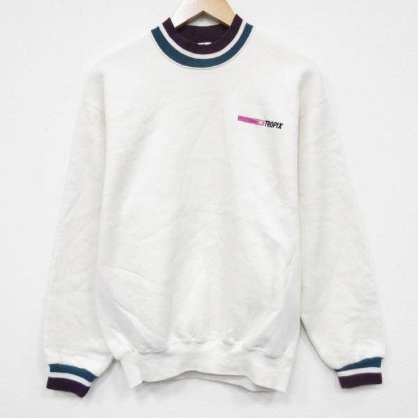 【表記サイズ】　M【実寸サイズ】　着丈（肩から裾）64cm　着幅（脇から脇）52cm　肩幅50cm　肩袖丈（肩から袖先）55cm　脇袖丈（脇から袖先）48cm【素材】　コットン50%、ポリエステル50%【程度】　A【コンディション】　汚れ【...