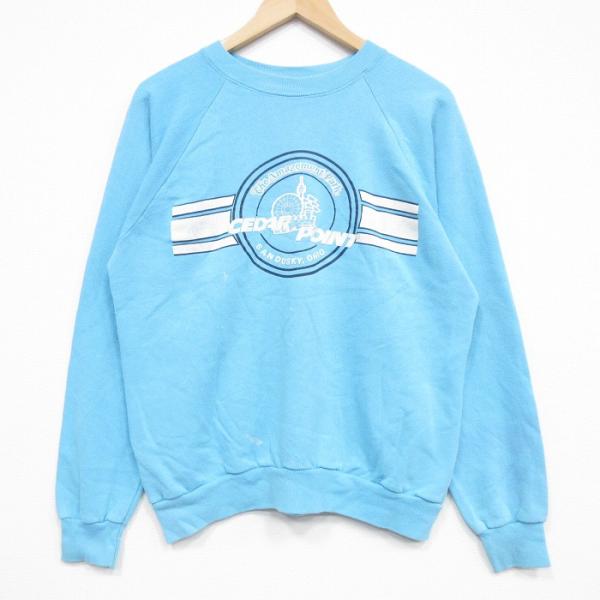 【表記サイズ】　L【実寸サイズ】　着丈（肩から裾）63cm　着幅（脇から脇）55cm　裄丈（襟中央から袖口）83cm　脇袖丈（脇から袖先）55cm【素材】　コットン50%、ポリエステル50%【程度】　B【コンディション】　汚れ、ペンキ汚れ【...