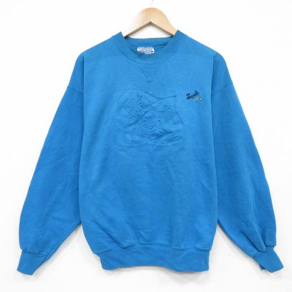 【表記サイズ】　XL【実寸サイズ】　着丈（肩から裾）66cm　着幅（脇から脇）58cm　肩幅54cm　肩袖丈（肩から袖先）53cm　脇袖丈（脇から袖先）61cm【素材】　コットン50%、ポリエステル50%【程度】　B【コンディション】　汚れ...