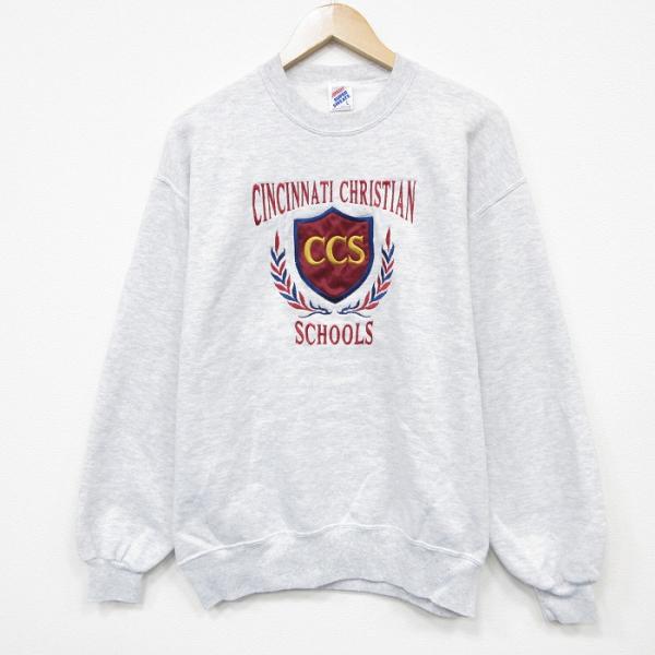 【表記サイズ】　L【実寸サイズ】　着丈（肩から裾）66cm　着幅（脇から脇）55cm　肩幅55cm　肩袖丈（肩から袖先）57cm　脇袖丈（脇から袖先）50cm【素材】　コットン50%、ポリエステル50%【程度】　A【コンディション】　全体良...