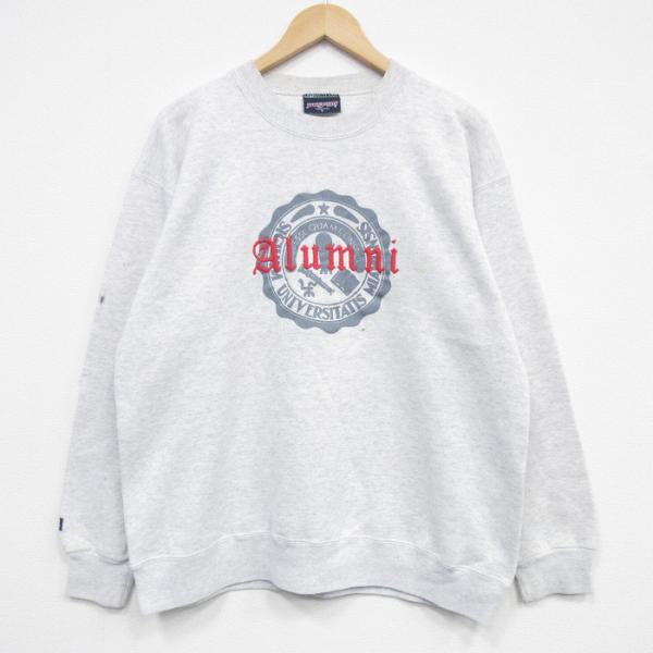 【表記サイズ】　L【実寸サイズ】　着丈（肩から裾）67cm　着幅（脇から脇）57cm　肩幅56cm　肩袖丈（肩から袖先）53cm　脇袖丈（脇から袖先）53cm【素材】　コットン50%、ポリエステル50%【程度】　B【コンディション】　汚れ、...