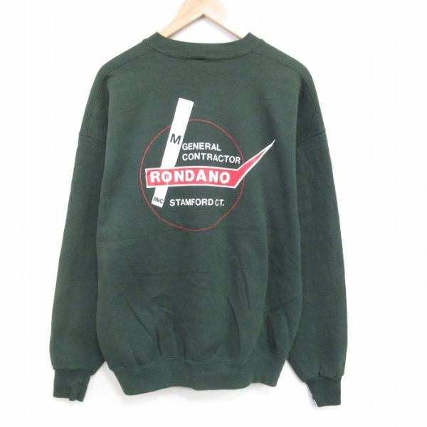 【表記サイズ】　XL【実寸サイズ】　着丈（肩から裾）67cm　着幅（脇から脇）62cm　肩幅61cm　肩袖丈（肩から袖先）58cm　脇袖丈（脇から袖先）55cm【素材】　コットン50%、ポリエステル50%【程度】　B【コンディション】　汚れ...