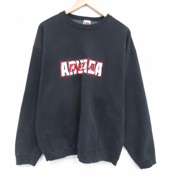 【表記サイズ】　XL【実寸サイズ】　着丈（肩から裾）70cm　着幅（脇から脇）64cm　肩幅59cm　肩袖丈（肩から袖先）58cm　脇袖丈（脇から袖先）59cm【素材】　コットン90%、ポリエステル10%【程度】　A【コンディション】　汚れ...