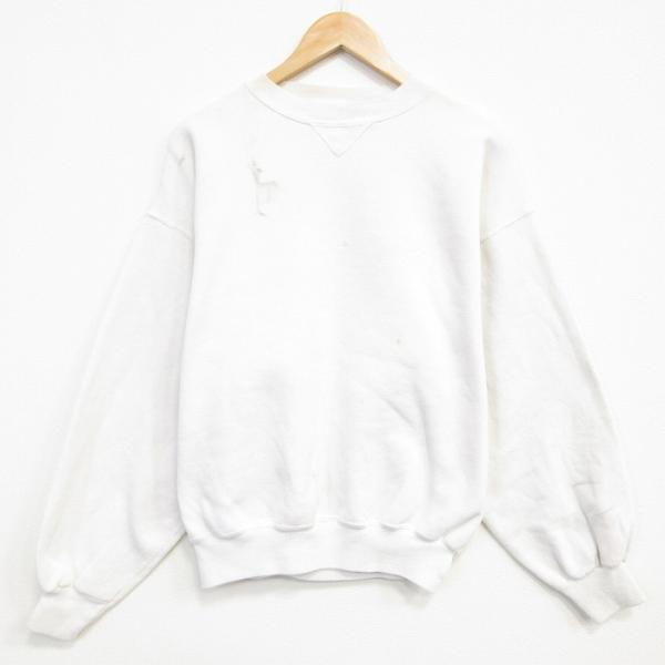 【表記サイズ】　XL【実寸サイズ】　着丈（肩から裾）60cm　着幅（脇から脇）61cm　肩幅60cm　肩袖丈（肩から袖先）53cm　脇袖丈（脇から袖先）58cm【素材】　コットン50%、ポリエステル50%【程度】　B【コンディション】　汚れ...