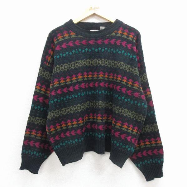 【表記サイズ】　XL【実寸サイズ】　着丈（肩から裾）62cm　着幅（脇から脇）65cm　肩幅64cm　肩袖丈（肩から袖先）48cm　脇袖丈（脇から袖先）49cm【素材】　アクリル100%【程度】　A【コンディション】　全体良好【仕入先】　ア...