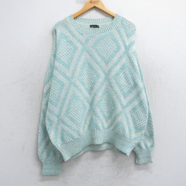 【表記サイズ】　L【実寸サイズ】　着丈（肩から裾）64cm　着幅（脇から脇）65cm　裄丈（襟中央から袖口）93cm　脇袖丈（脇から袖先）56cm【素材】　コットン70%、アクリル30％【程度】　A【コンディション】　全体良好【仕入先】　ア...