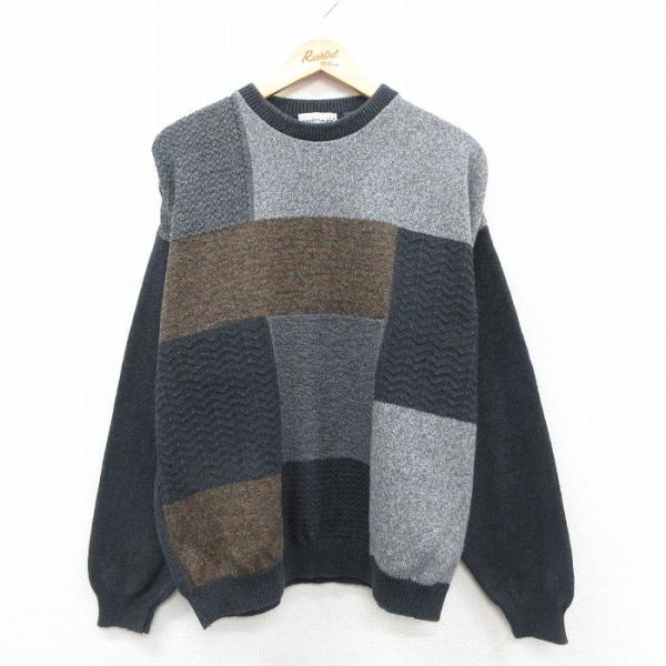 【表記サイズ】　XL【実寸サイズ】　着丈（肩から裾）65cm　着幅（脇から脇）62cm　肩幅62cm　肩袖丈（肩から袖先）55cm　脇袖丈（脇から袖先）52cm【素材】　コットン74％、アクリル24％、他2％【程度】　A【コンディション】　...