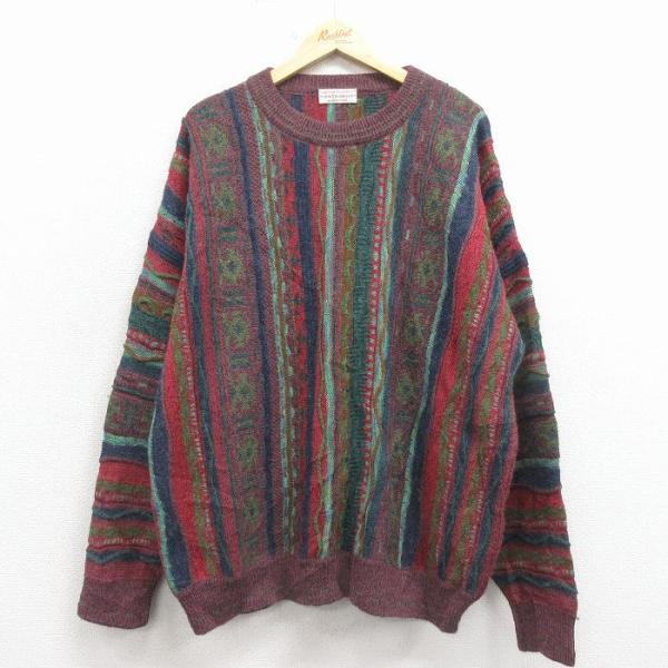 【表記サイズ】　XL【実寸サイズ】　着丈（肩から裾）73cm　着幅（脇から脇）66cm　裄丈（襟中央から袖口）92cm　脇袖丈（脇から袖先）56cm【素材】　ウール40%、アクリル33％、モヘア20％、レーヨン7％【程度】　A【コンディショ...