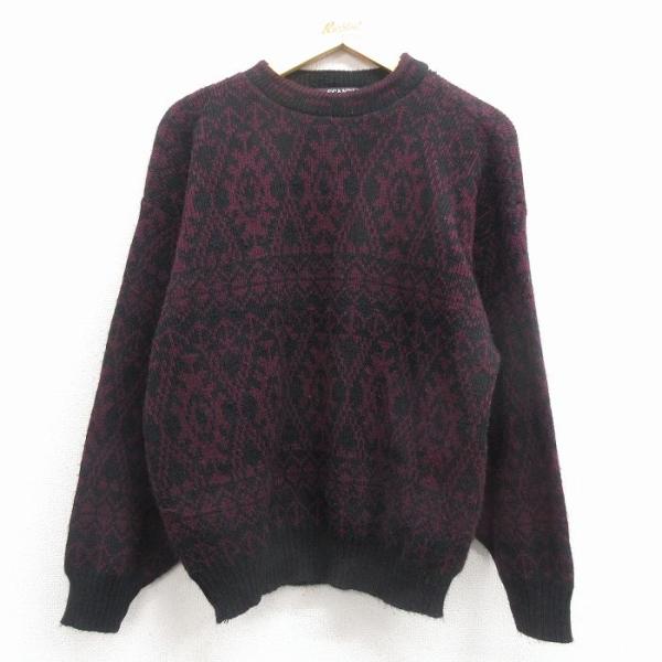 【表記サイズ】　M【実寸サイズ】　着丈（肩から裾）63cm　着幅（脇から脇）54cm　裄丈（襟中央から袖口）79cm　脇袖丈（脇から袖先）49cm【素材】　アクリル100%【程度】　A【コンディション】　少々毛羽立ち【仕入先】　アメリカ【商...