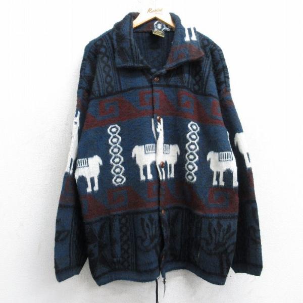 【表記サイズ】　なし【実寸サイズ】　着丈（肩から裾）76cm　着幅（脇から脇）61cm　肩幅60cm　肩袖丈（肩から袖先）57cm　脇袖丈（脇から袖先）57cm【素材】　ウール【程度】　B【コンディション】　汚れ【仕入先】　アメリカ【商品詳...