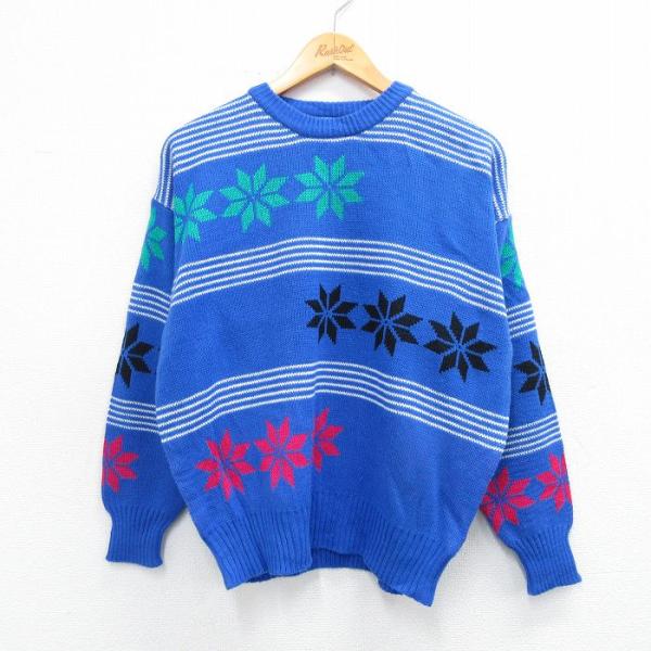 【表記サイズ】　L【実寸サイズ】　着丈（肩から裾）60cm　着幅（脇から脇）54cm　肩幅53cm　肩袖丈（肩から袖先）47cm　脇袖丈（脇から袖先）45cm【素材】　アクリル100%【程度】　B【コンディション】　小穴、汚れ【仕入先】　ア...