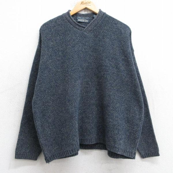 【表記サイズ】　L【実寸サイズ】　着丈（肩から裾）62cm　着幅（脇から脇）61cm　肩幅59cm　肩袖丈（肩から袖先）51cm　脇袖丈（脇から袖先）50cm【素材】　コットン80％、ポリエステル20％【程度】　A【コンディション】　全体良...