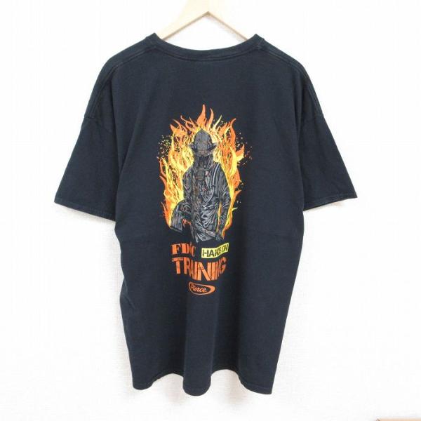 【商品番号】　ts54021003【商品名】　XL★古着 半袖 Tシャツ メンズ FDIC 大きいサイズ コットン クルーネック 濃紺【メンズ参考サイズ】　XL【表記サイズ】　2XL【実寸サイズ】　着丈（肩から裾）75cm　着幅（脇から脇）...