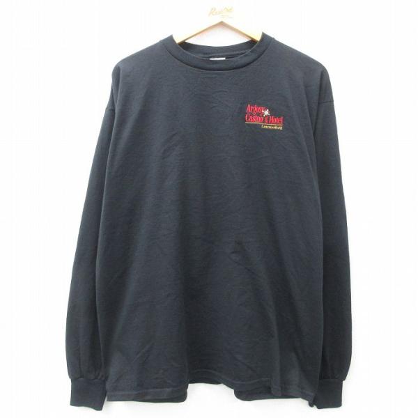 【商品番号】　tsb25031146【商品名】　XL★古着 フルーツオブザルーム 長袖 ビンテージ Tシャツ メンズ 00年代 00s Argosy 大きいサイズ クルーネック 黒【メンズ参考サイズ】　XL【表記サイズ】　XL【実寸サイズ】...