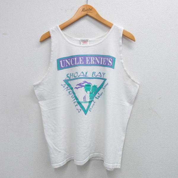 【商品番号】　tstp25064146【商品名】　XL★古着 オニータ ONEITA ビンテージ タンクトップ メンズ 90年代 90s UNCLE ERNIES コットン クルーネック USA製 白【メンズ参考サイズ】　XL【表記サイズ】...
