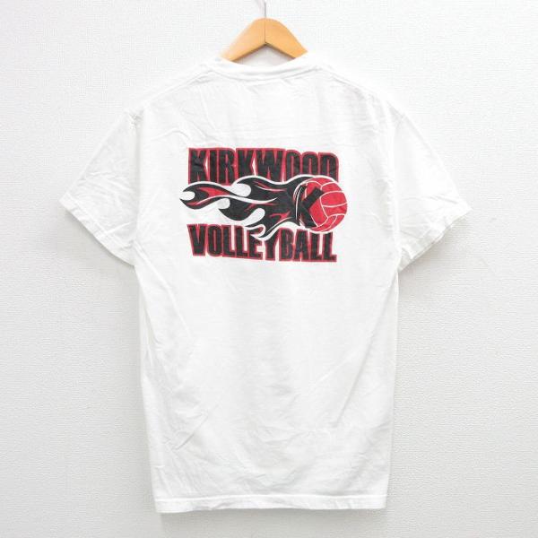 【商品番号】　tsv24021706【商品名】　M★古着 ヘインズ 半袖 ビンテージ Tシャツ メンズ 00年代 00s バレーボール KIRKWOOD コットン クルーネック 白【メンズ参考サイズ】　M【表記サイズ】　ADULT M 38...