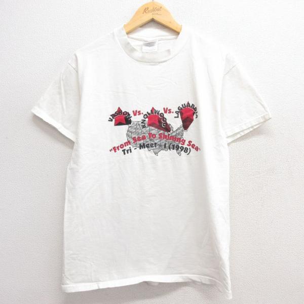 【商品番号】　tsv24023496【商品名】　L★古着 ヘインズ 半袖 ビンテージ Tシャツ メンズ 00年代 00s VASHON KNOLLWOOD 星 コットン クルーネック 白【メンズ参考サイズ】　L【表記サイズ】　M【実寸サイズ...