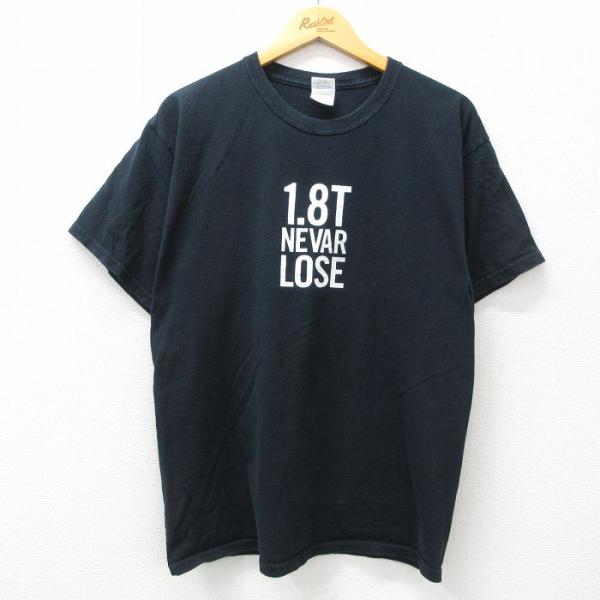【商品番号】　tsv24043688【商品名】　XL★古着 半袖 ビンテージ Tシャツ メンズ 00年代 00s NEVAR LOSE コットン クルーネック 黒【メンズ参考サイズ】　XL【表記サイズ】　L【実寸サイズ】　着丈（肩から裾）6...