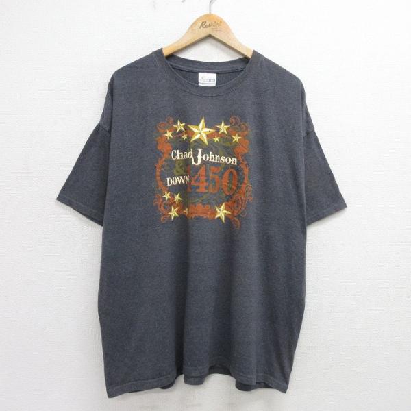 【商品番号】　tsv24053331【商品名】　XL★古着 ヘインズ 半袖 ビンテージ Tシャツ メンズ 00年代 00s Chad Johnson 大きいサイズ クルーネック 濃グレー 霜降り【メンズ参考サイズ】　XL【表記サイズ】　AD...