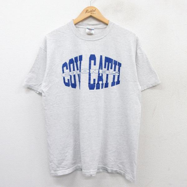 【商品番号】　tsv25032302【商品名】　XL★古着 ジャージーズ 半袖 ビンテージ Tシャツ メンズ 00年代 00s COLONELS クルーネック 薄グレー 霜降り【メンズ参考サイズ】　XL【表記サイズ】　なし【実寸サイズ】　着...