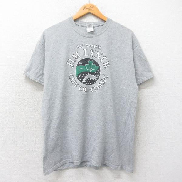 【商品番号】　tsv25044040【商品名】　L★古着 半袖 ビンテージ Tシャツ メンズ 00年代 00s JIM LYNCH イルカ クルーネック グレー 霜降り【メンズ参考サイズ】　L【表記サイズ】　L【実寸サイズ】　着丈（肩から裾...