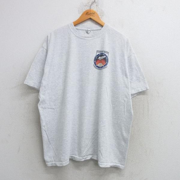 【商品番号】　tsv25044209【商品名】　XL★古着 半袖 ビンテージ Tシャツ メンズ 00年代 00s ICARUS BASE 大きいサイズ クルーネック 薄グレー 霜降り【メンズ参考サイズ】　XL【表記サイズ】　2X【実寸サイズ...
