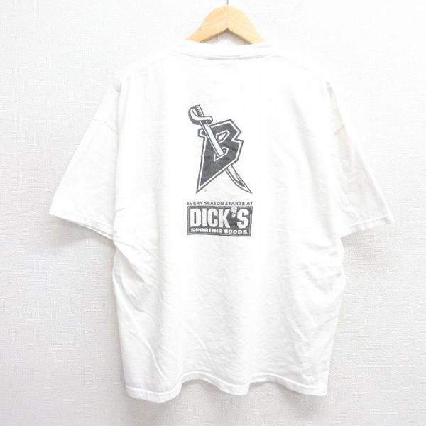 【商品番号】　tsv25050596【商品名】　XL★古着 半袖 ビンテージ Tシャツ メンズ 00年代 00s DICKS バスケットボール 大きいサイズ コットン クルーネック 白【メンズ参考サイズ】　XL【表記サイズ】　XL【実寸サイ...