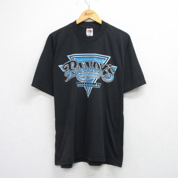 【商品番号】　tsv25074326【商品名】　XL★古着 フルーツオブザルーム 半袖 ビンテージ Tシャツ メンズ 00年代 00s RANDYS クルーネック 黒【メンズ参考サイズ】　XL【表記サイズ】　XL【実寸サイズ】　着丈（肩から...