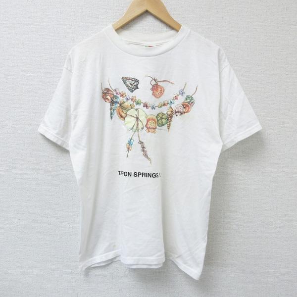 【商品番号】　tsv55030977【商品名】　L★古着 フルーツオブザルーム 半袖 ビンテージ Tシャツ メンズ 00年代 00s 貝殻 クルーネック 白【メンズ参考サイズ】　L【表記サイズ】　L【実寸サイズ】　着丈（肩から裾）59cm　...