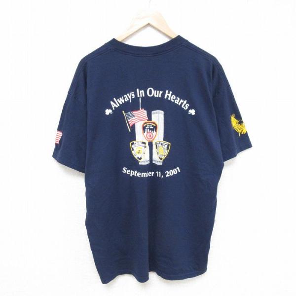 【商品番号】　tsv55050609【商品名】　XL★古着 ジャージーズ 半袖 ビンテージ Tシャツ メンズ 00年代 00s オールウェイズ クルーネック 紺【メンズ参考サイズ】　XL【表記サイズ】　XL【実寸サイズ】　着丈（肩から裾）7...