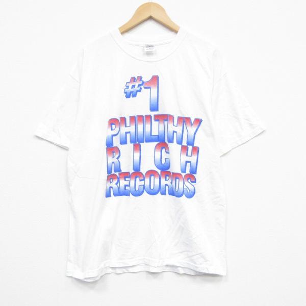 【商品番号】　tsv55080566【商品名】　XL★古着 半袖 ビンテージ Tシャツ メンズ 00年代 00s レコーズ コットン クルーネック 白【メンズ参考サイズ】　XL【表記サイズ】　XL【実寸サイズ】　着丈（肩から裾）73cm　着...