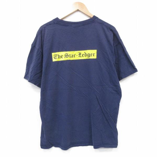 【商品番号】　tsv55080845【商品名】　XL★古着 半袖 ビンテージ Tシャツ メンズ 00年代 00s Ledger 大きいサイズ コットン クルーネック 紺【メンズ参考サイズ】　XL【表記サイズ】　XL【実寸サイズ】　着丈（肩か...