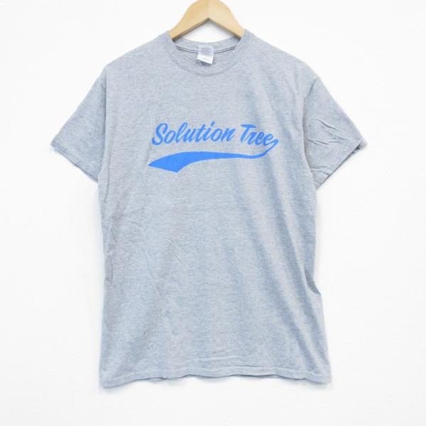 【商品番号】　tsv55090036【商品名】　M★古着 半袖 ビンテージ Tシャツ メンズ 00年代 00s Solution クルーネック グレー 霜降り【メンズ参考サイズ】　M【表記サイズ】　M【実寸サイズ】　着丈（肩から裾）69cm...