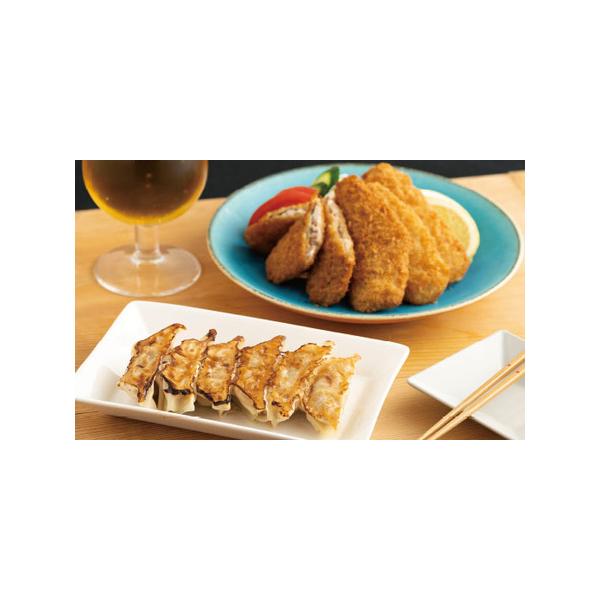 ■ 容量　豚肉肉肉肉餃子(32入計600g)、にんにく肉肉肉餃子(32入計600g)、焼きあご餃子(15入計280g)、あじフライ(12枚計480g)　〇消費期限：製造日含む6ヵ月■ 配送について　決済から20日以内で発送　タイプ：【冷凍】