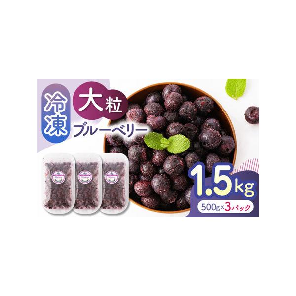 ■ 容量　冷凍ブルーベリー 約1500g（約500g×3pc）　　※大粒のものを丁寧に選定しておりますが、中には小粒も混ざる可能性がございますのでご了承くださいませ。　■ 配送について　ご入金確認後、1ヶ月以内に発送いたします。　※天候不順...