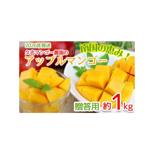 ■ 容量　アップルマンゴー約1kg（2〜3玉）　※玉数の指定はできません。大きさによって数量は変わりますのでご了承ください。■ 配送について　2026年7月中旬から8月中旬にかけて順次発送　タイプ：【冷蔵】