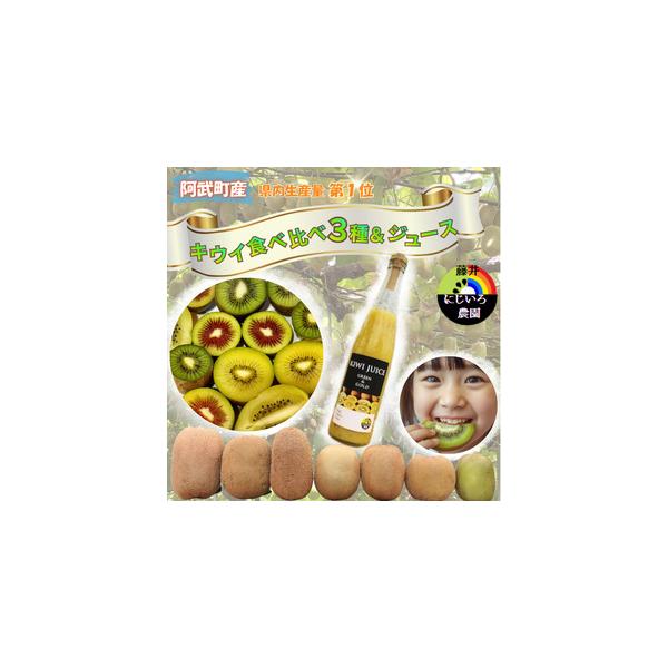 ■ 容量　ヘイワード・香緑・東京ゴールド・クリーミー三鷹・ゴールドキウイ・ジャンボイエロー・アップルキウイ・あぶの赤の商品中から3種類を当園でセレクトさせて頂きます。　内容量 約1.4kg（12玉〜13玉）＋70％キウイジュース500ml×...