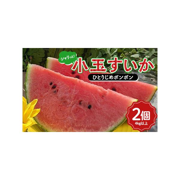 ■ 容量　小玉すいか2個 合計4kg以上　品種：ひとりじめボンボン　サイズ：2L以上■ 配送について　2026年7月下旬頃〜8月上旬頃　タイプ：【常温】