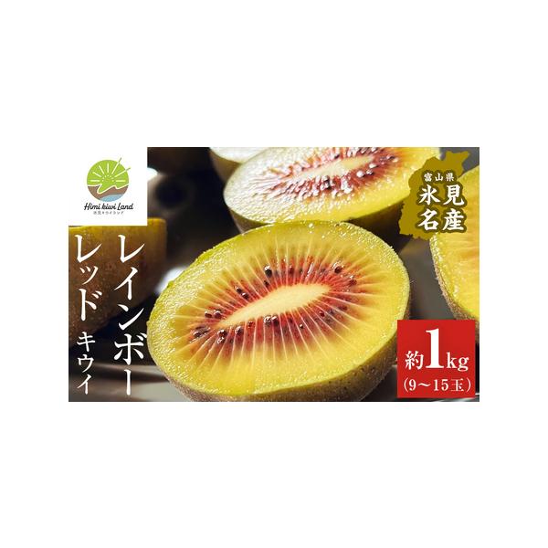 ■ 容量　富山県産キウイ（レインボーレッド）1kg以上（9〜15玉）　■ 配送について　ご寄附より2週間以内に発送いたします。　※事業者や天候の都合により前後する場合がございます。　※繁忙期や年末年始・大型連休が重なる場合は、納期以上にお届...