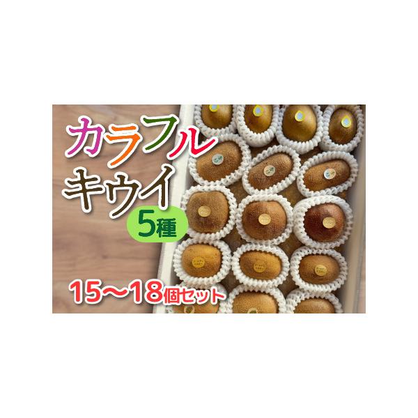 ■ 容量　〇掛川産カラフルキウイ5種・15個〜18個セット 　・キウイ（香緑、クラッキー、ブルーノいずれか1種より3〜4個） 　・黄色キウイ【（ティアドロップ、アップルキウイ、ピュアカントリー、ゴールデンイエローの中より3種）9〜10個】 ...