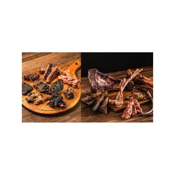 ■ 容量　■エゾシカ肉・内臓・骨おやつセット　＜肉・内臓セット＞　・干し肉30g×2袋　・心臓20g×2袋　・肝臓30g×2袋　・脾臓30g×2袋　・胃袋20g×2袋　・肺10g×2袋　・鹿肉ふりかけ50g×2袋　・タン20g×2袋　・気管...