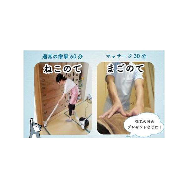 ■ 容量　【ねこのて】チケット1枚で60分のサービス（普段から行っている家事全般）　【まごのて】チケット1枚でご自宅でのマッサージ30分間　チケット各1枚ずつ■ 配送について　入金確認後1週間?2ヶ月以内に発送　※長期ご不在の場合は備考欄に...