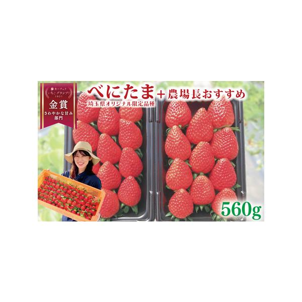 ■ 容量　べにたま 約280g×1パック　農場長おすすめ品種 約280g×1パック　　＜数量、分量の目安＞　出荷時期、栽培状況によって、いちごの入数は変わります。　(基本的に1パックあたり8〜12個ほど入ります。)　　■消費期限：商品到着後...