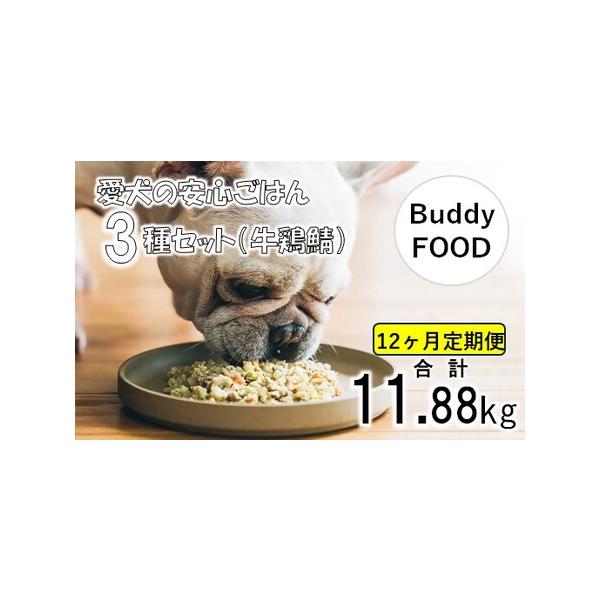 ■ 容量　バディフード詰め合わせ　合計72パック（6パック×12カ月 ）（約200kcal/パック）　（1回のお届け容量）　■Buddy FOOD 01 黒毛和牛 × 2パック(145g×2)　■Buddy FOOD 02 鶏ささみ × 2...