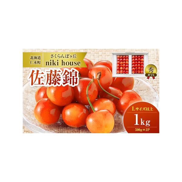 ■ 容量　さくらんぼ（品種：佐藤錦）　サイズ：L以上　 並べ1kg（500g×2パック）　※商品到着後、早めにお召し上がりください。　※賞味期間：発送から3日程度（冷蔵）　　※ふるさと納税返礼品地場産品基準(平成31年総務省告示第179号第...