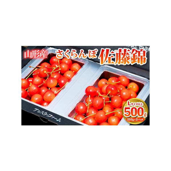 ■ 容量　さくらんぼ 「佐藤錦」 500g（250g×2パック） 　Lサイズ以上■ 配送について　【申込期日】2026年05月30日まで　【発送期間】2026年06月10日頃〜2026年07月10日頃　※状況により配送時期が前後する場合がご...