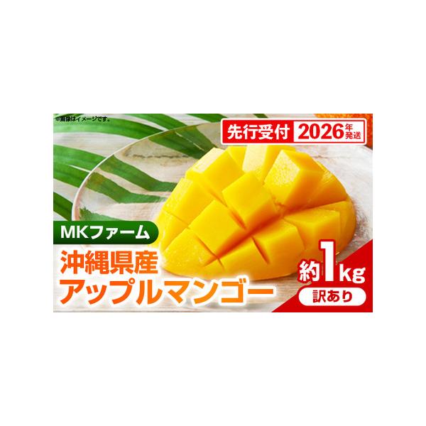 ■ 容量　MKファームの訳ありアップルマンゴー約1kg【訳あり】【2〜3玉】　※色・キズ有り・不揃いの為、見た目は落ちますが、味や甘さは変わりありません。ご家庭用としてご賞味ください。　※玉数の指定はできません　※数に限りがございます。数量...